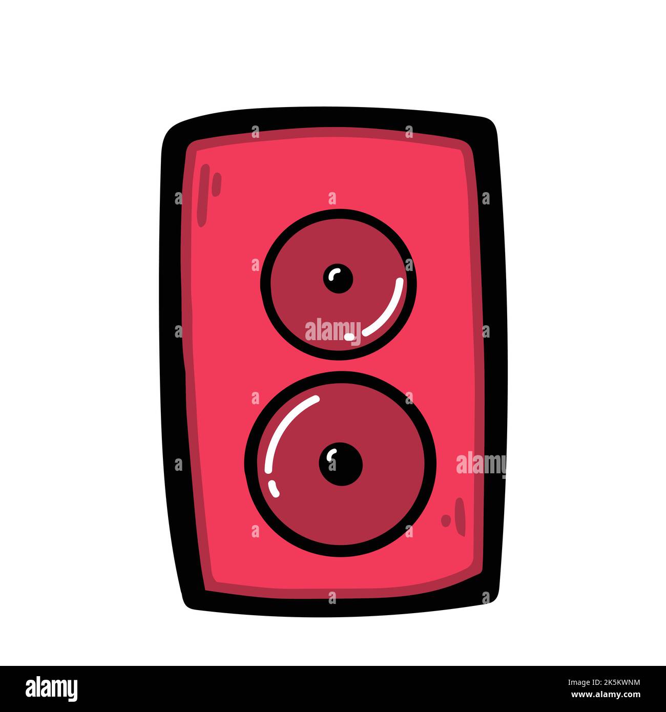 Music Column, Audio Stereo Speaker. Flat Vector Icon illustration ...