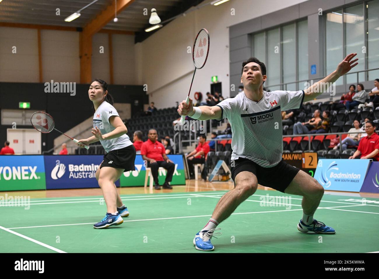 Ty Alexander Lindeman and Josephine Wu of Canada seen in action during ...