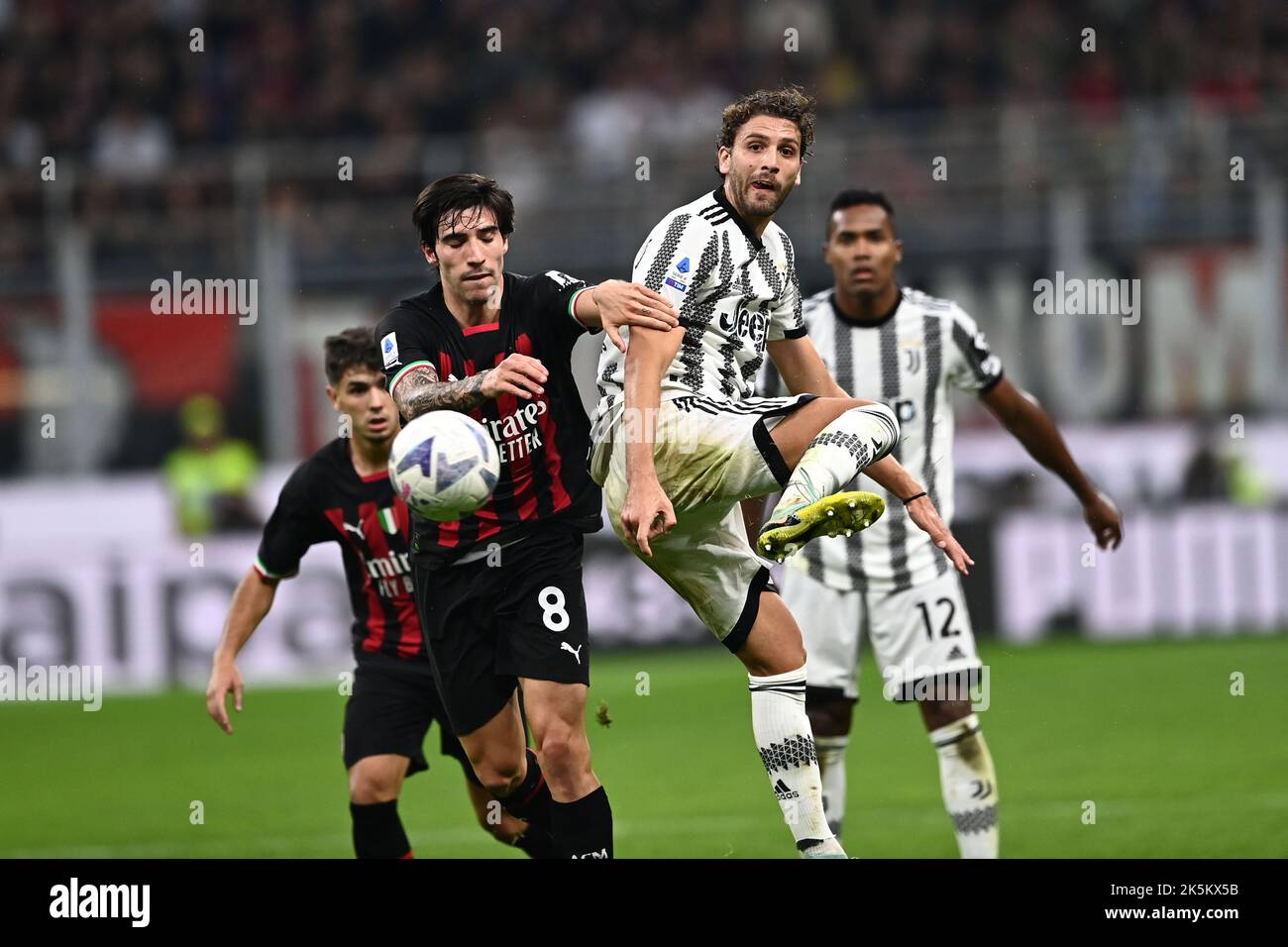 Manuel Locatelli (Juventus)Sandro Tonali (Milan) during the "Serie A ...