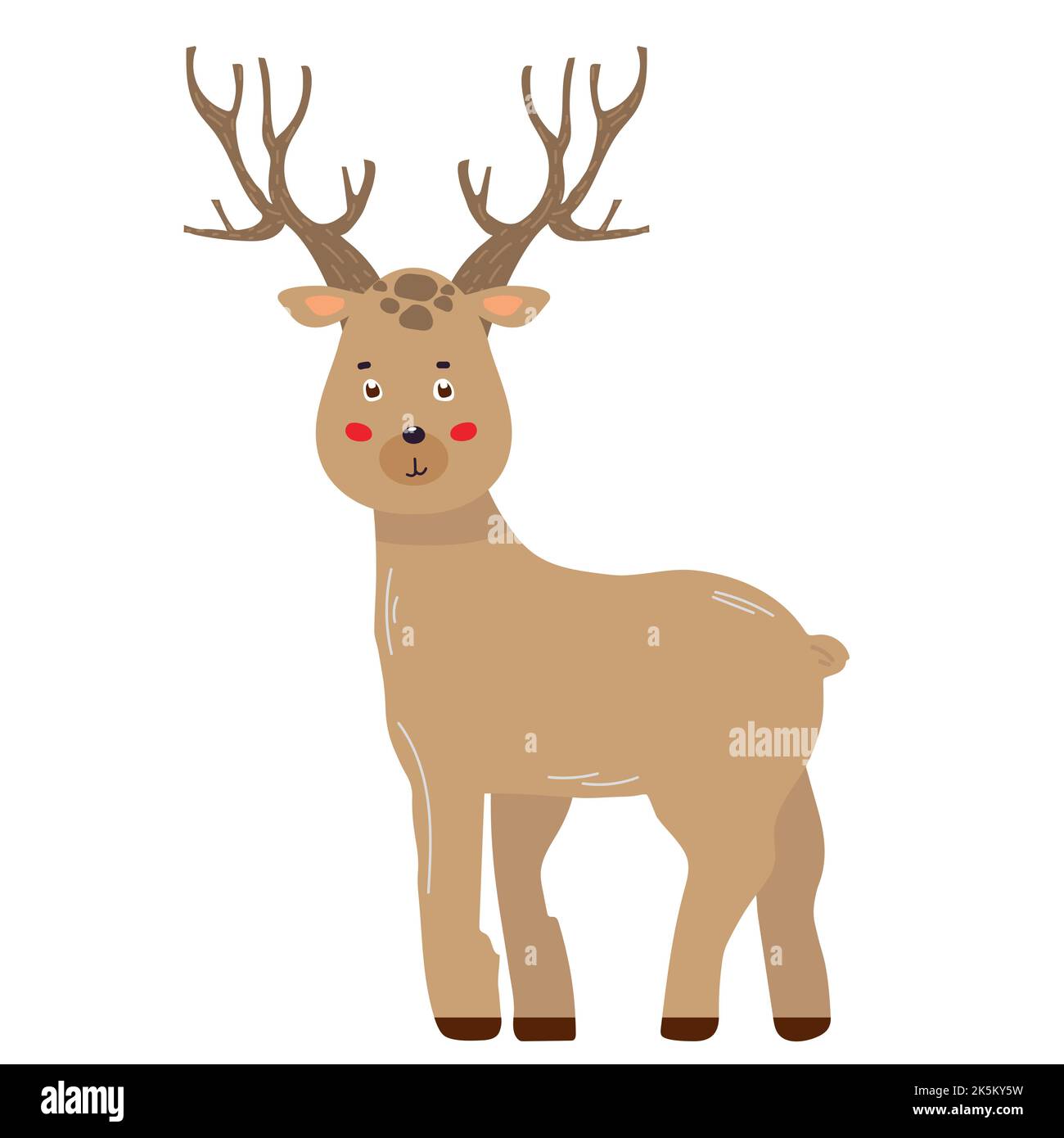 Cartoon deer - cute character for children. Vector illustration in ...