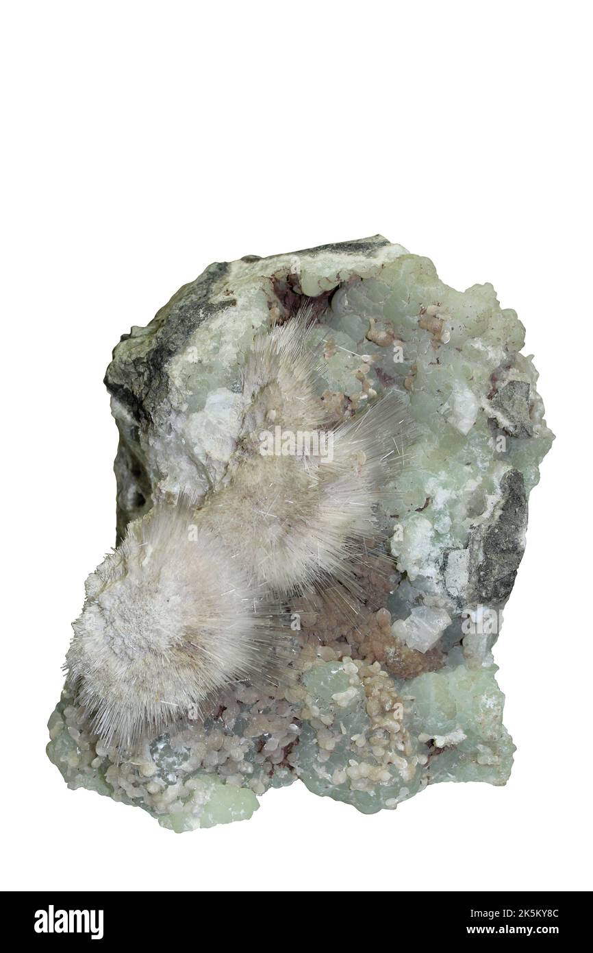 Mesolite crystals hi-res stock photography and images - Alamy