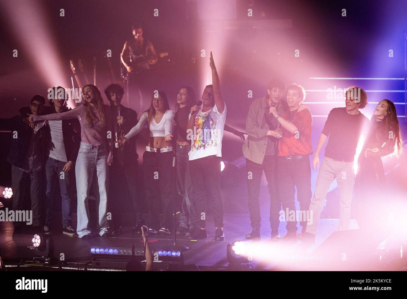 October 8, 2022, Italy: Concert of italian singer Francesco Gabbani ...
