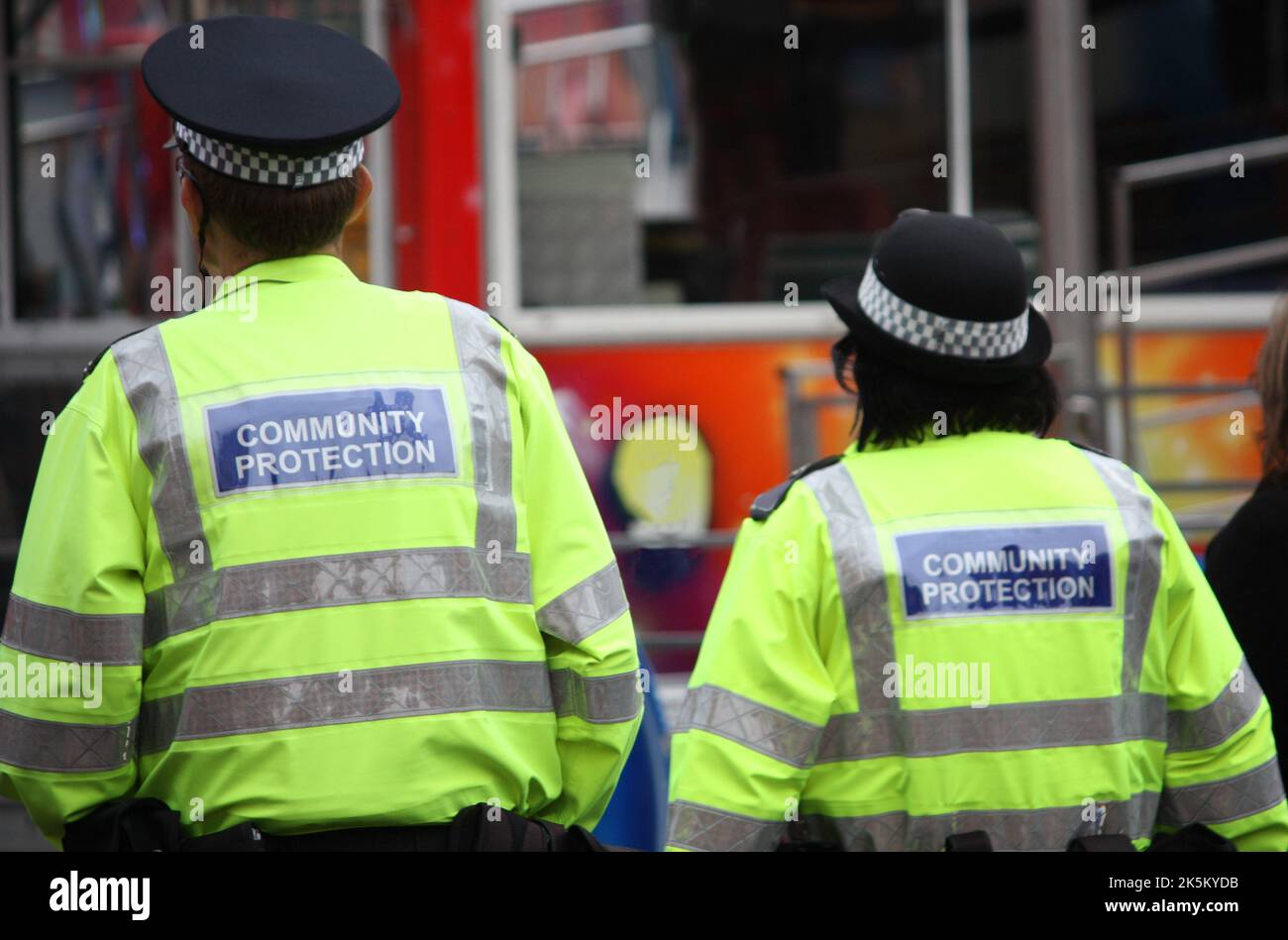 Community Protection Officers on Duty at a Fun Fair Stock Photo - Alamy