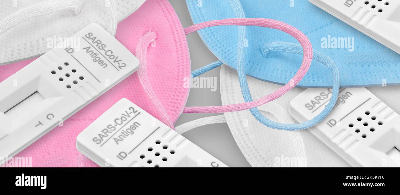 Corona and FFP2 Masks with Rapid Antigen Test Stock Photo - Alamy