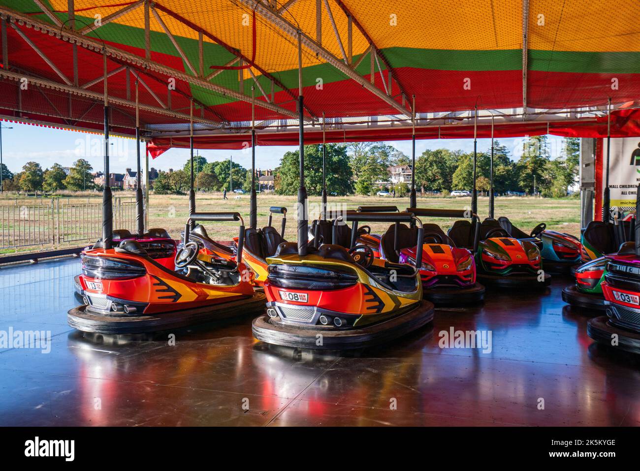 9 October: Traditional faiground dodgems in London, England Stock Photo ...