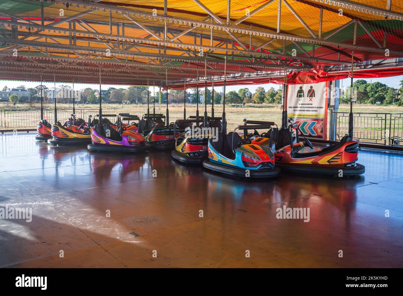 9 October: Traditional faiground dodgems in London, England Stock Photo ...