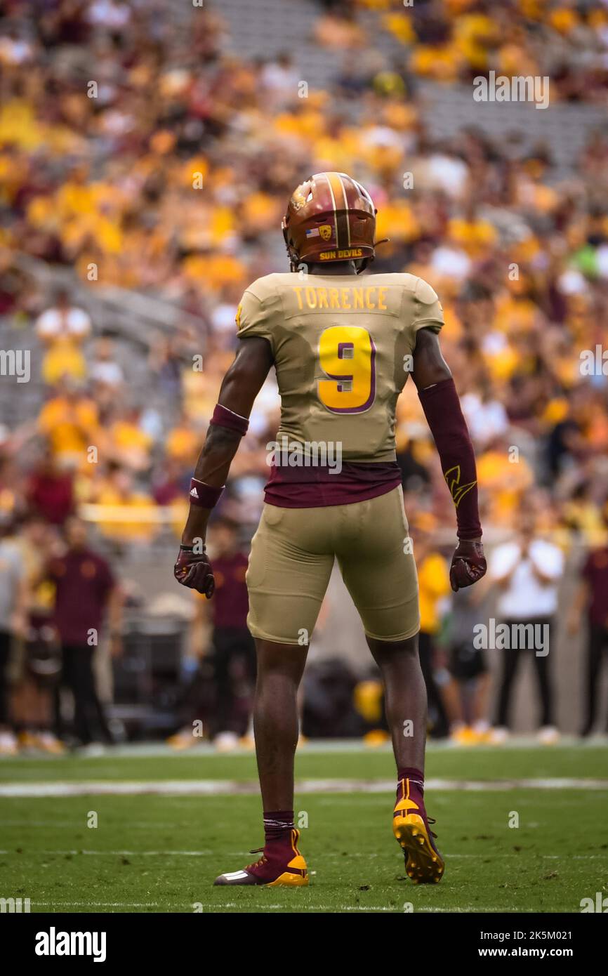 Arizona State corner back Ro Torrence (9) is fired up after a Sun Devil ...
