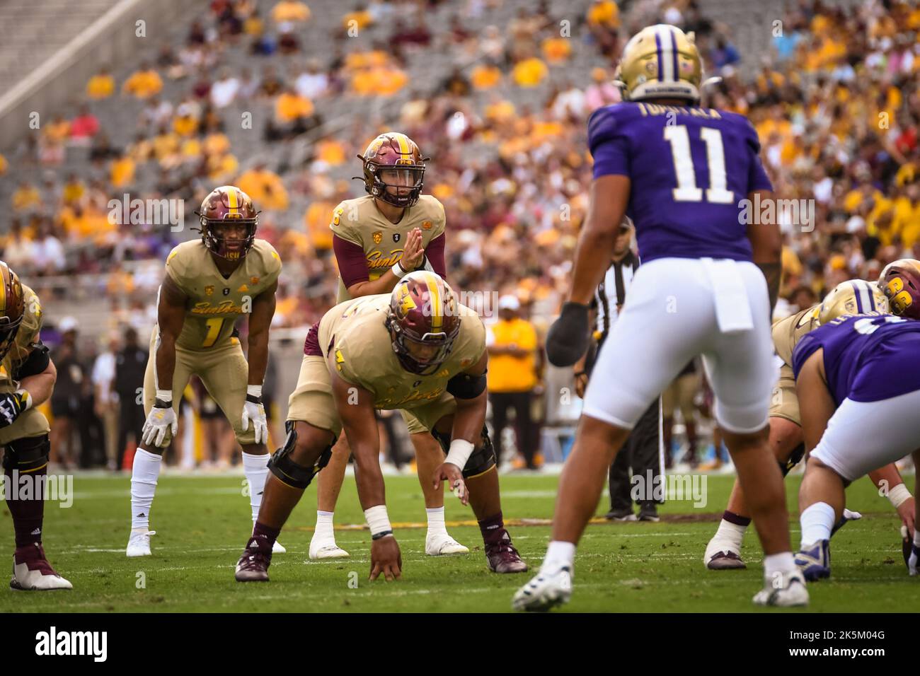 Arizona State quarterback Trenton Bourguet (16) takes the quarterback ...