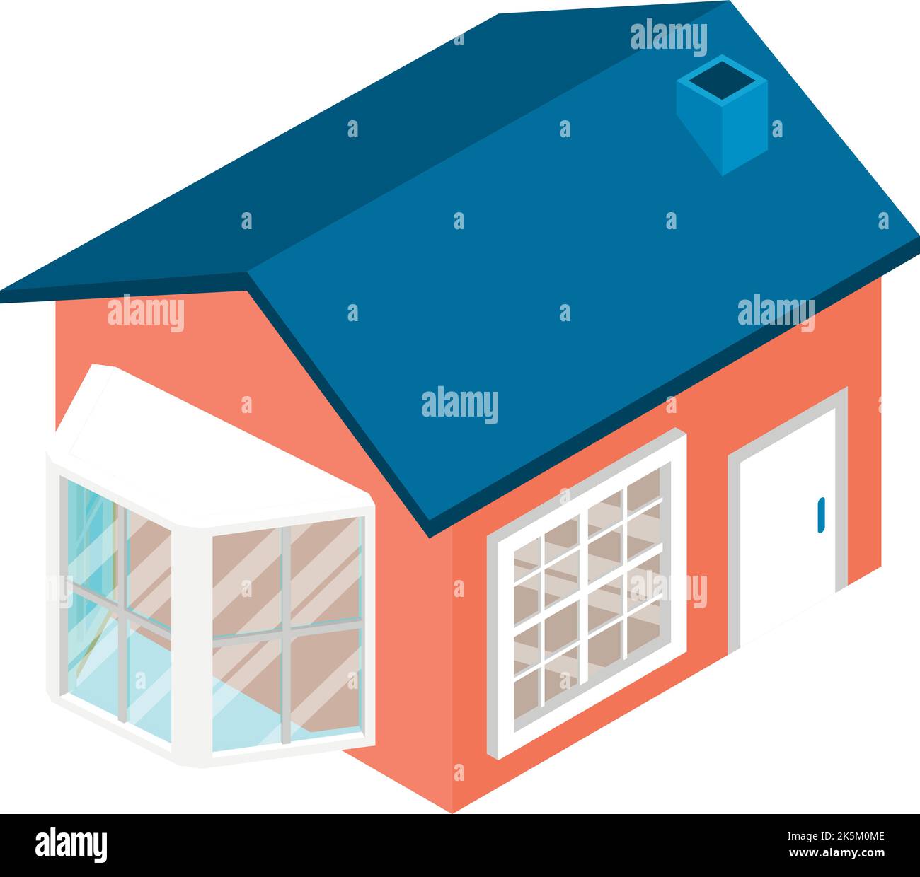House icon isometric vector. New modern one story house with ...