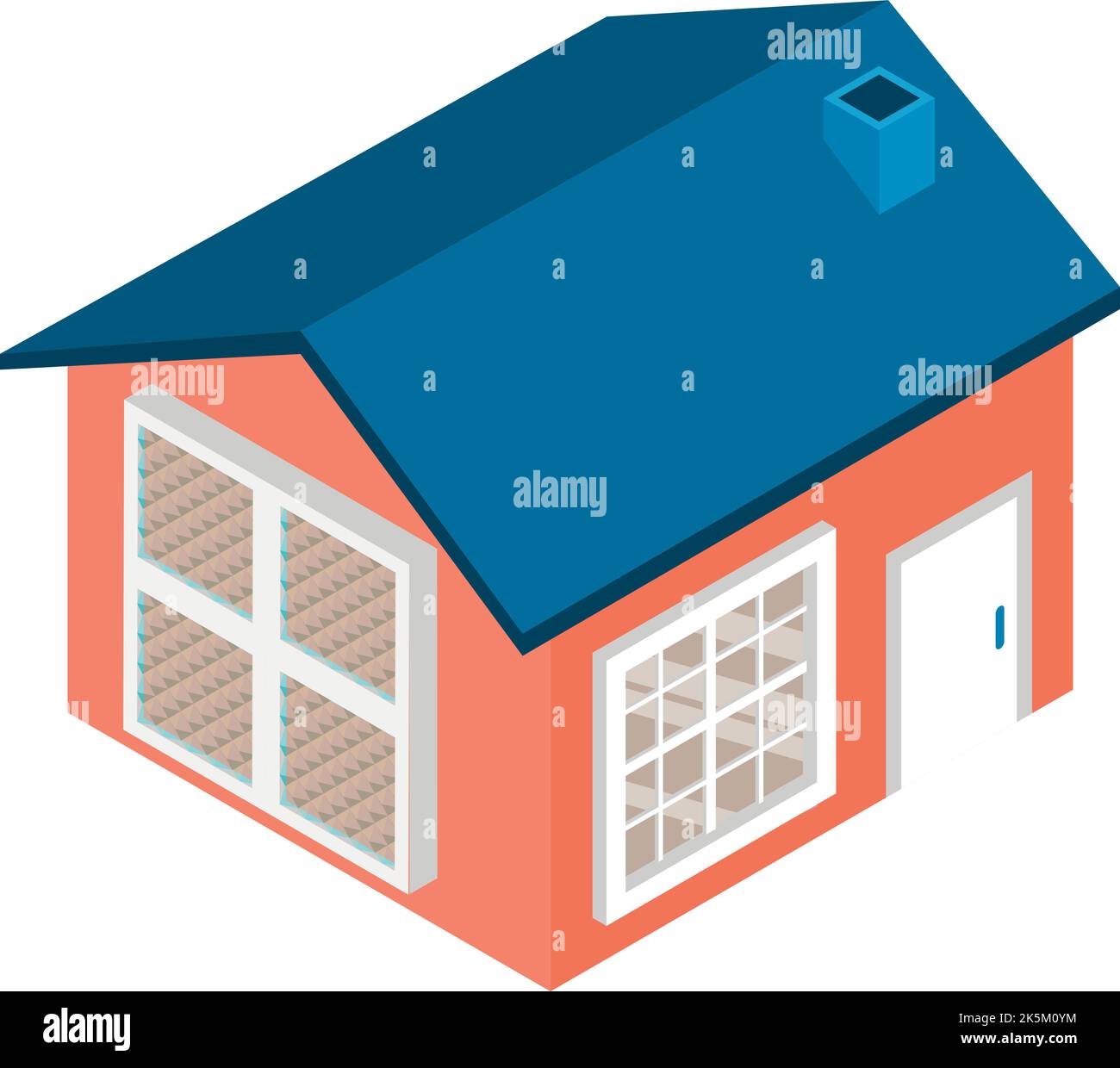 Toy house icon isometric vector. New one story children house with ...