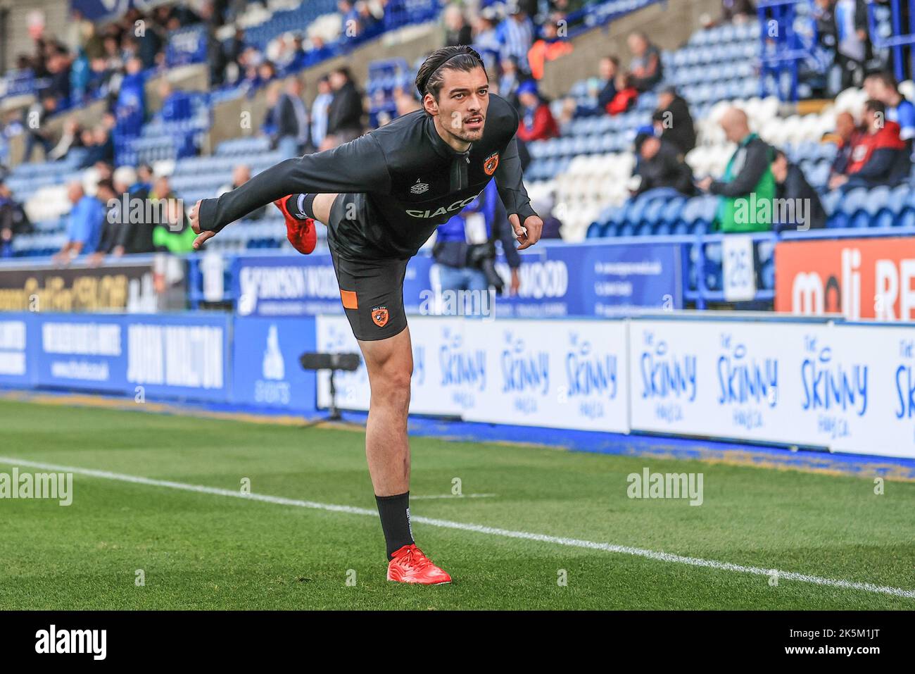 Jacob Greaves #4 of Hull City during the pre-game warmup before the Sky ...