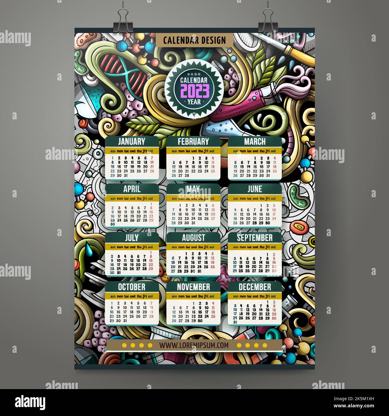 Scientific calendar Stock Vector Images - Alamy