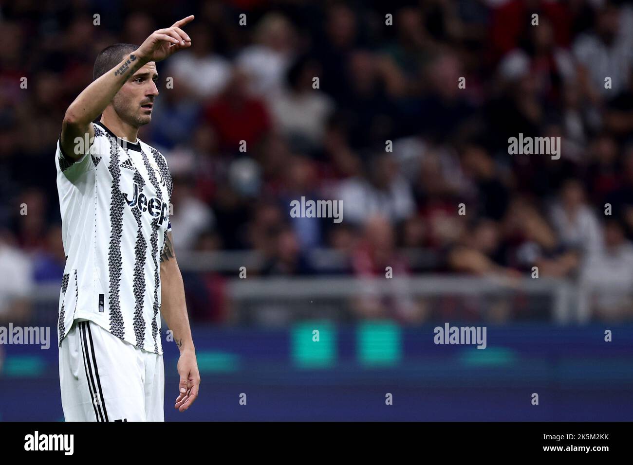 Milan, Italy. 8th Oct 2022. Leonardo Bonucci of Juventus Fc gestures ...