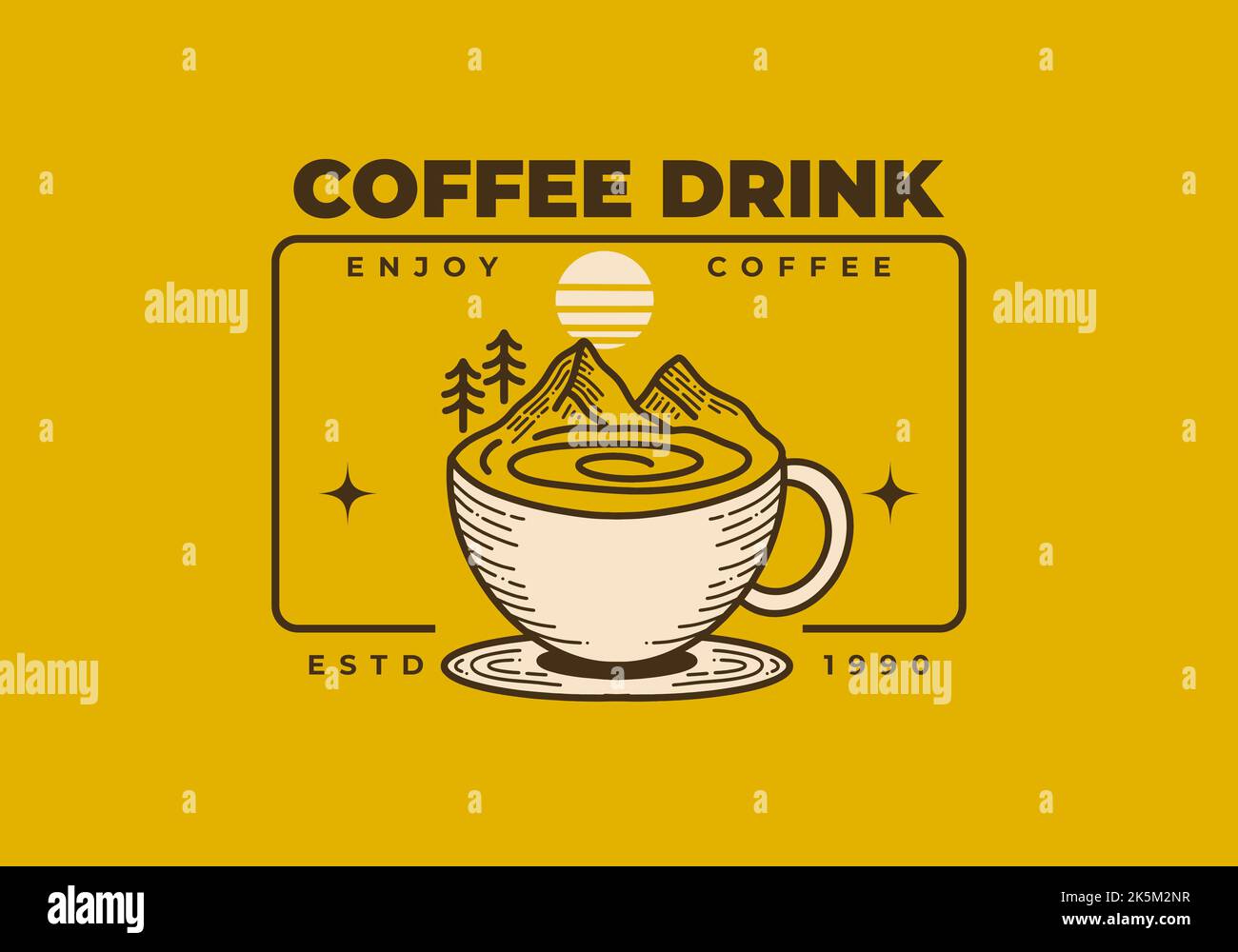 Rustic cup illustration Stock Vector Images - Alamy