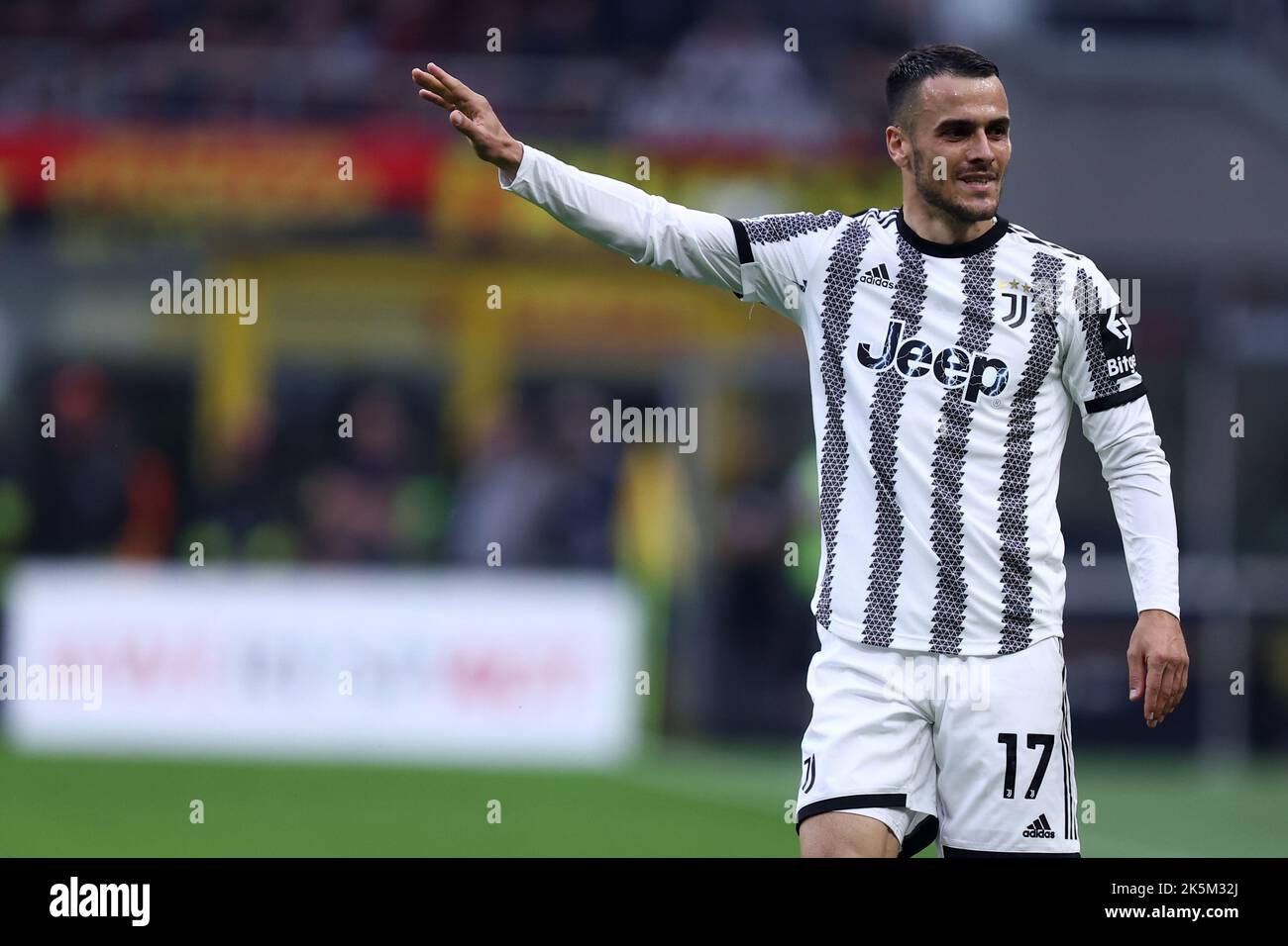 Milan, Italy. 8th Oct 2022. Filip Kostic of Juventus Fc gestures during ...