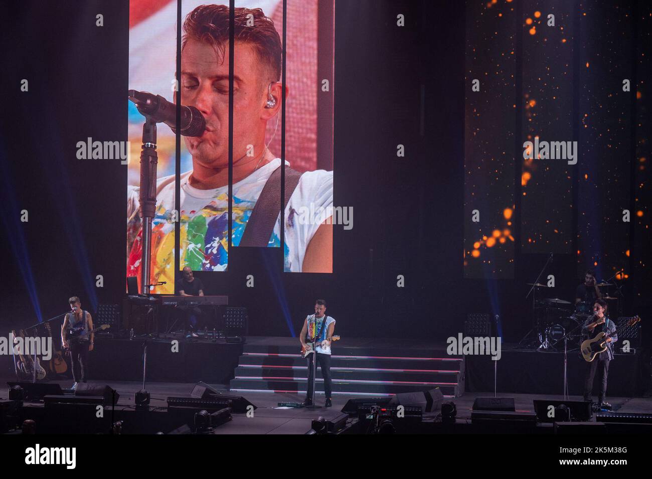 Concert of italian singer Francesco Gabbani at Palalottomatica in Rome ...