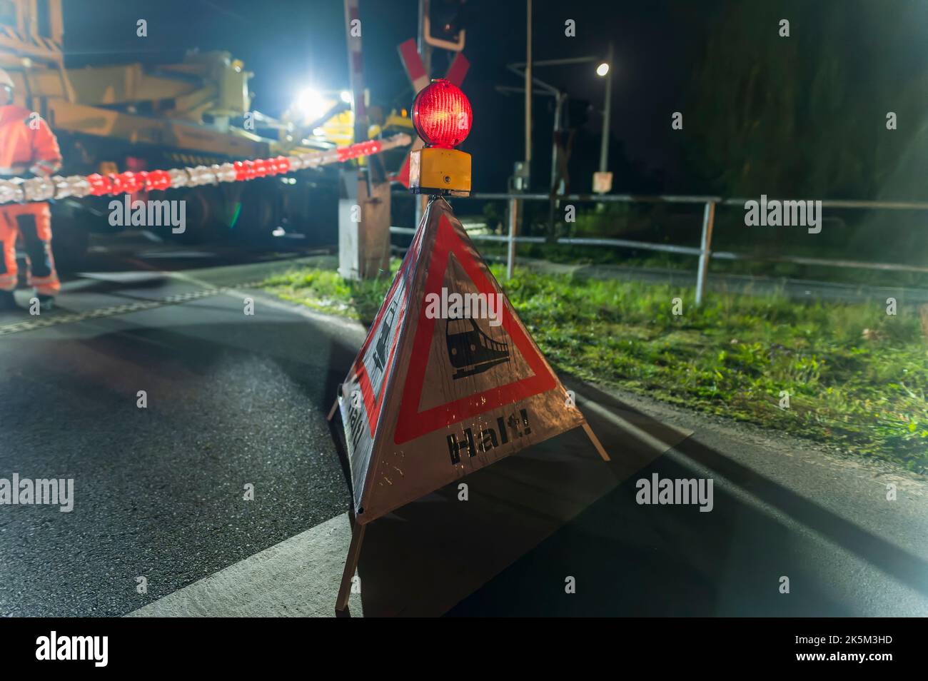 During construction work on the railroad, the level crossings are often ...