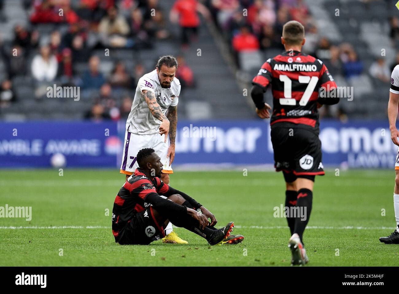 SYDNEY, AUSTRALIA - OCTOBER 09: Ryan Dale Williams of Perth Glory ...