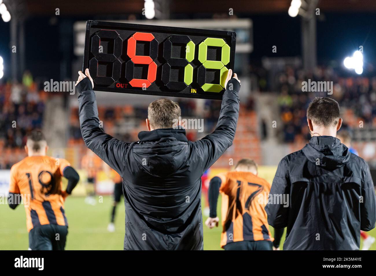 Soccer referee substitution hi-res stock photography and images - Alamy