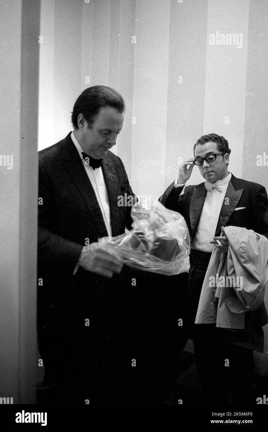 John Pritchard, British conductor, with the English Chamber Orchestra ...