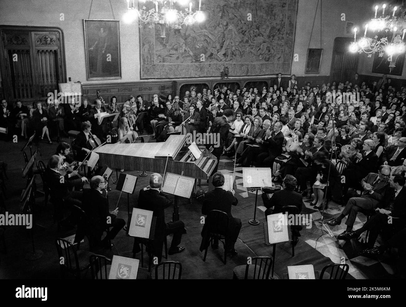 John Pritchard, British conductor, with the English Chamber Orchestra ...