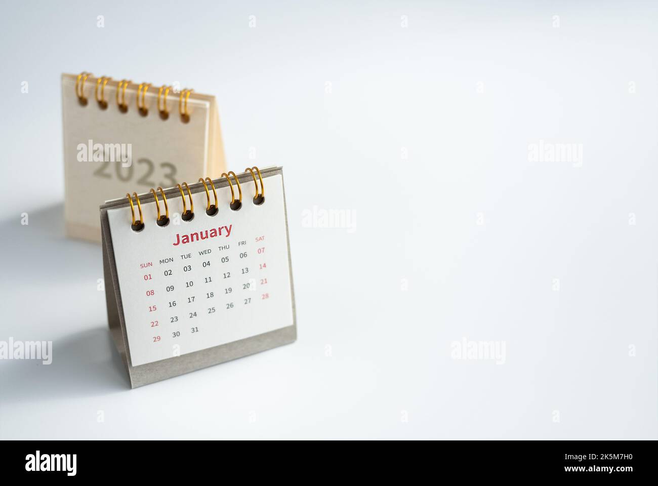 January 2023 calendar desk for the organizer to plan and reminder ...