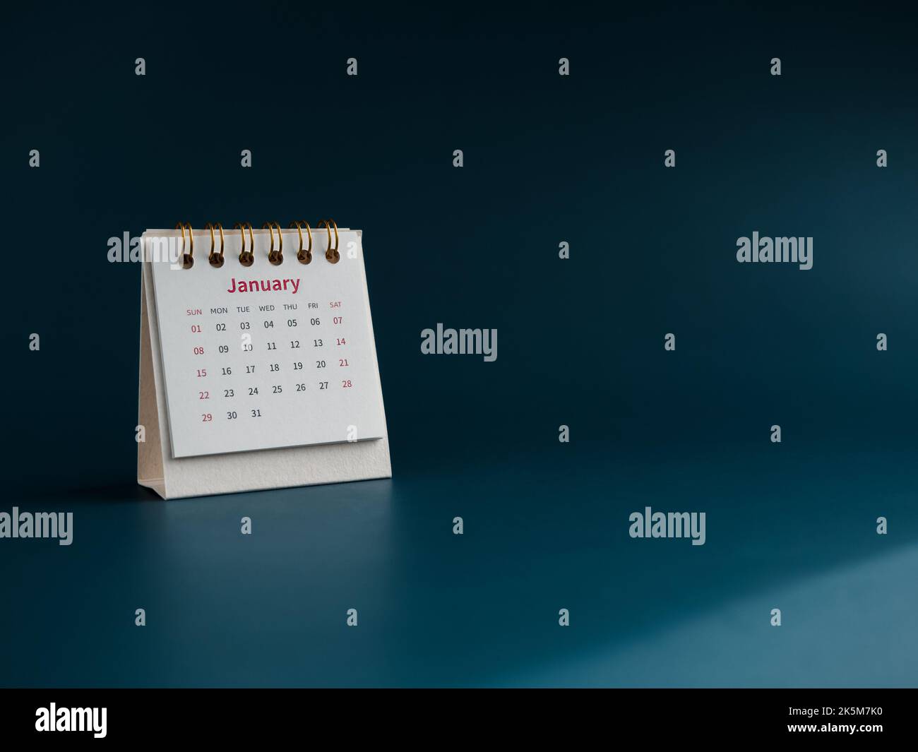 A January 2023 calendar desk for the organizer to plan and reminder ...