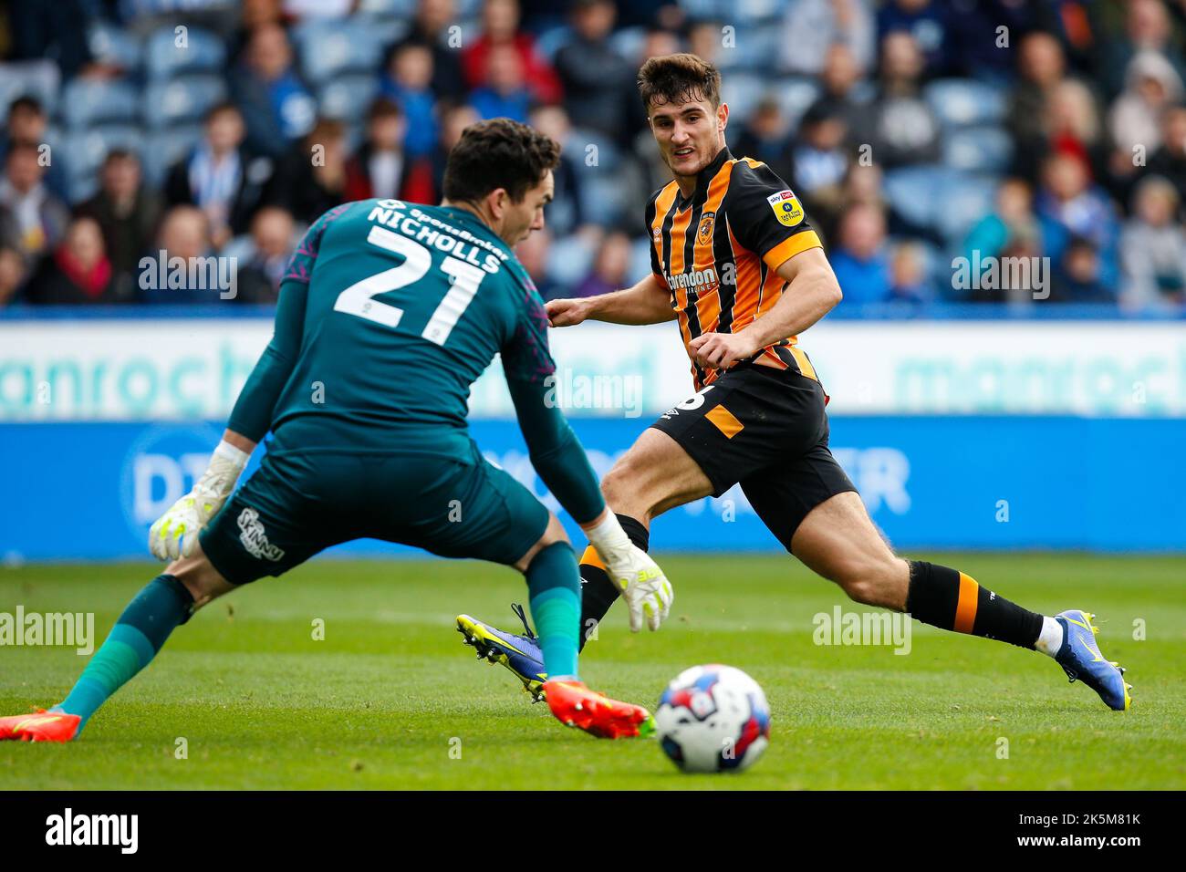 Ryan Longman #16 of Hull City attempts a shot on goal during the Sky ...