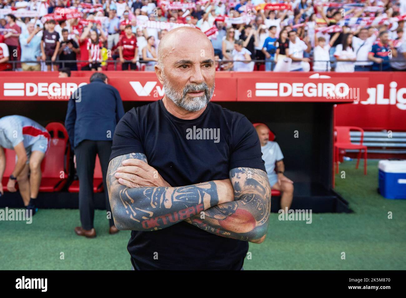 Jorge Sampaoli, head coach of Sevilla FC during the Spanish ...
