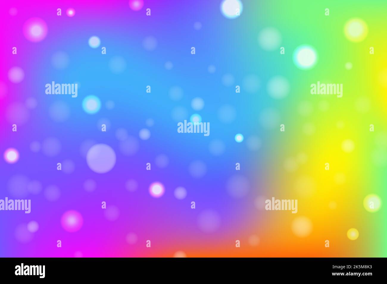 Rainbow fantasy background. Bright multicolored sky with bokeh ...