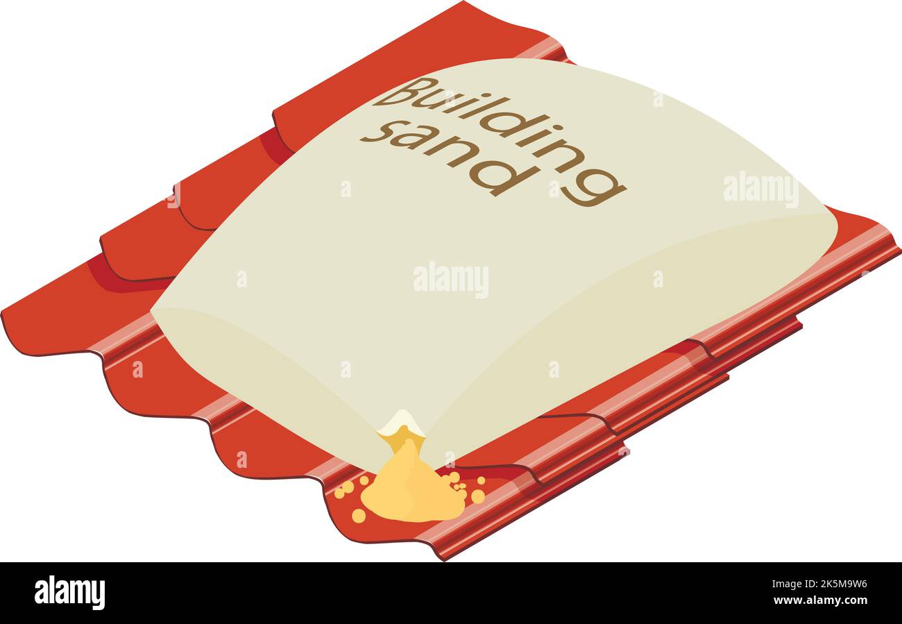 Roofing equipment icon isometric vector. Brown corrugated tile and ...