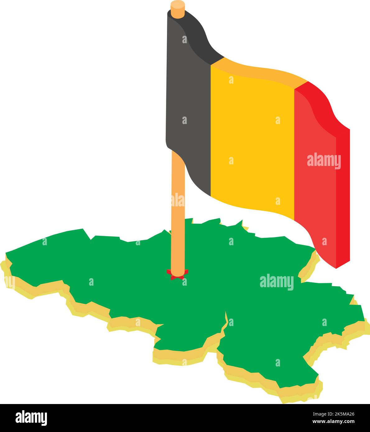 Belgium symbol icon isometric vector. National belgian flag on country ...