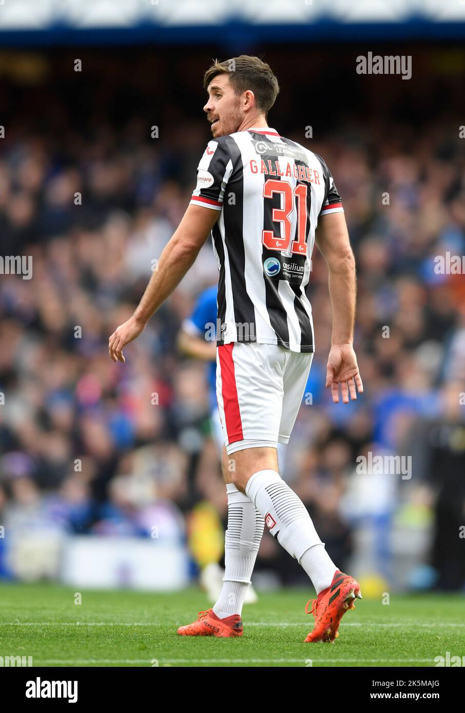 Glasgow, , 8th October 2022. Declan Gallagher of St Mirren during the ...