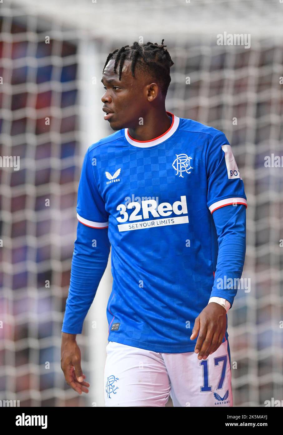 Glasgow, , 8th October 2022. Rabbi Matondo of Rangers during the cinch ...