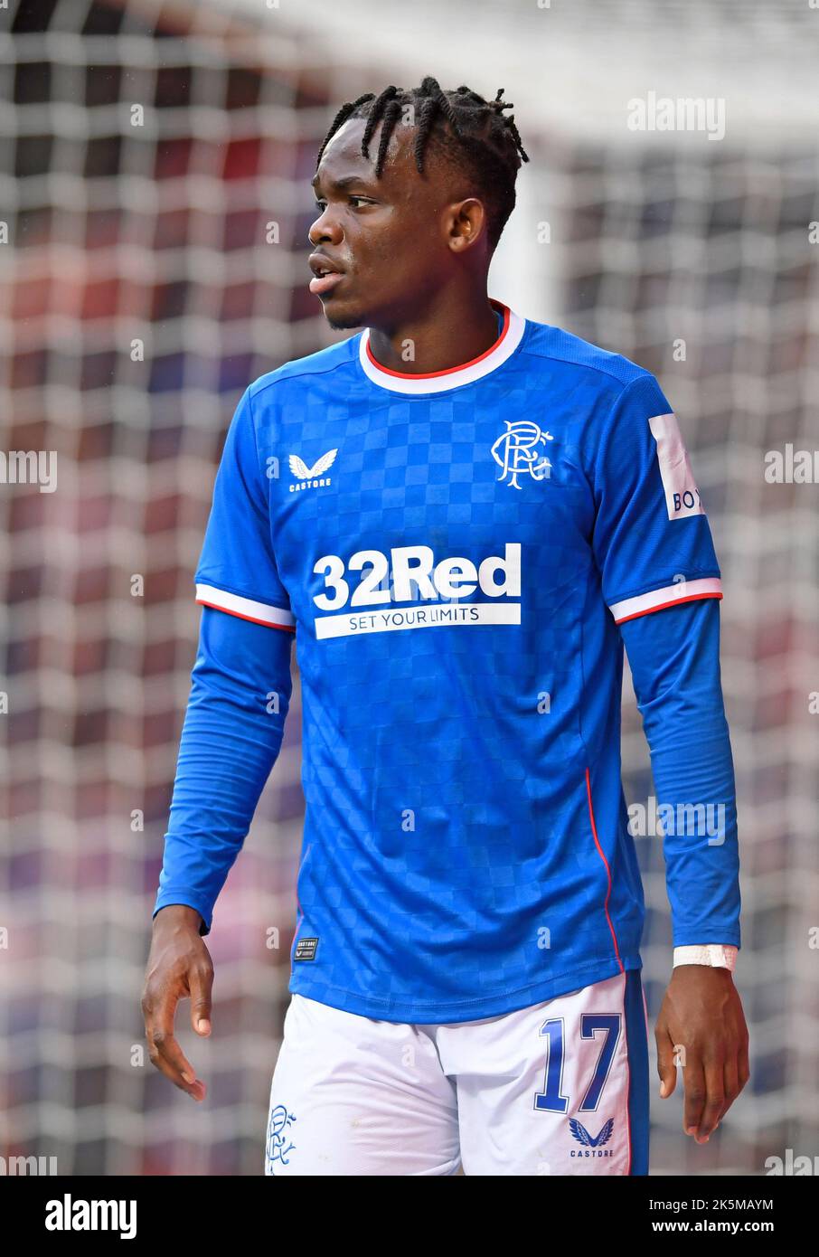 Glasgow, , 8th October 2022. Rabbi Matondo of Rangers during the cinch ...