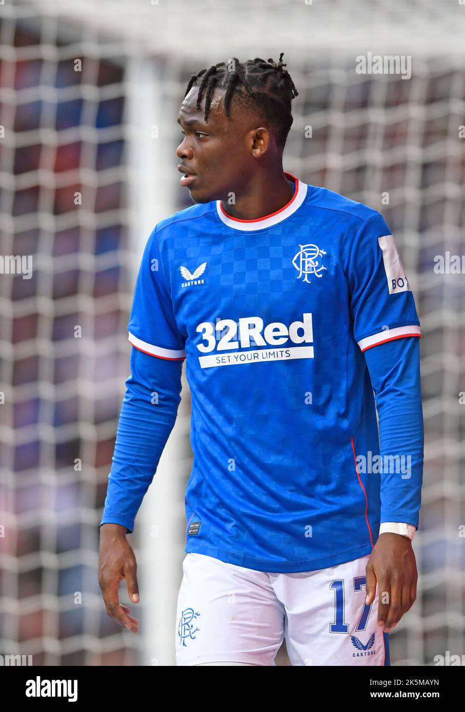 Glasgow, , 8th October 2022. Rabbi Matondo of Rangers during the cinch ...