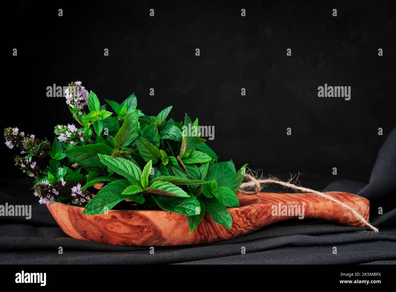 Peppermint leaves deep color hi-res stock photography and images - Alamy