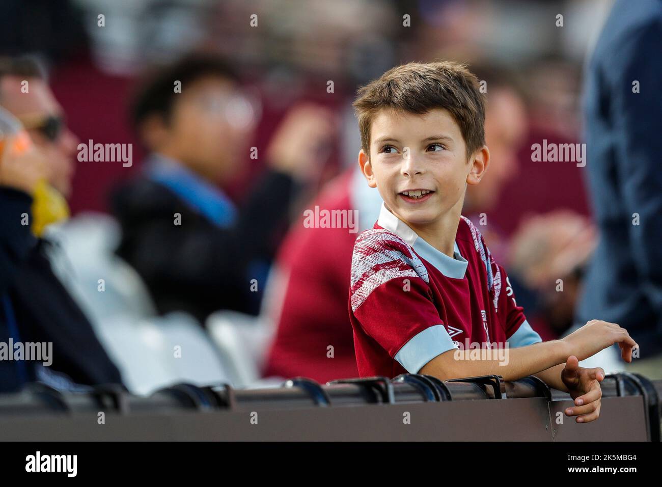 A young West Ham United fan before the Premier League match at the ...