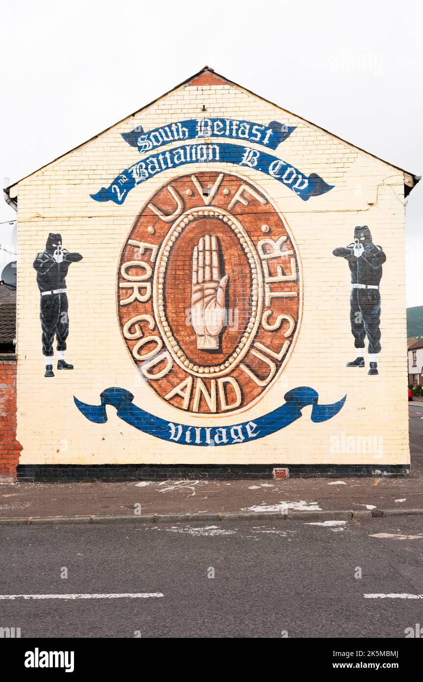 Belfast Wall Mural - "UVF For God and Ulster Stock Photo - Alamy