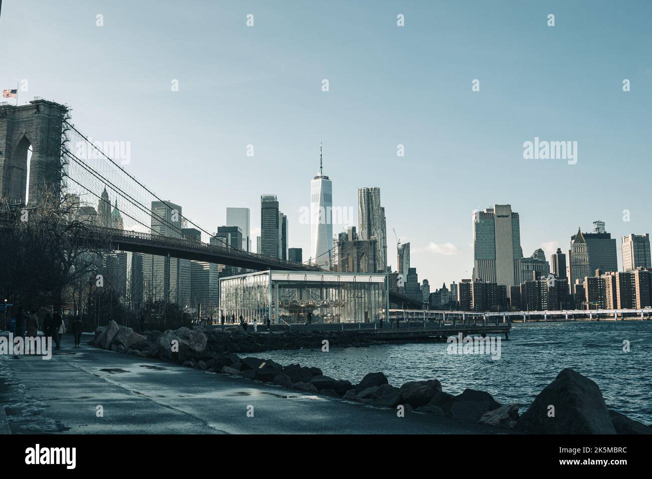 The New York City Skyline in Winter Stock Photo - Alamy