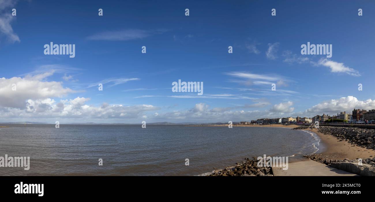 A panoramic view of the sea front in Morecambe, Lancashire, UK Stock Photo - Alamy