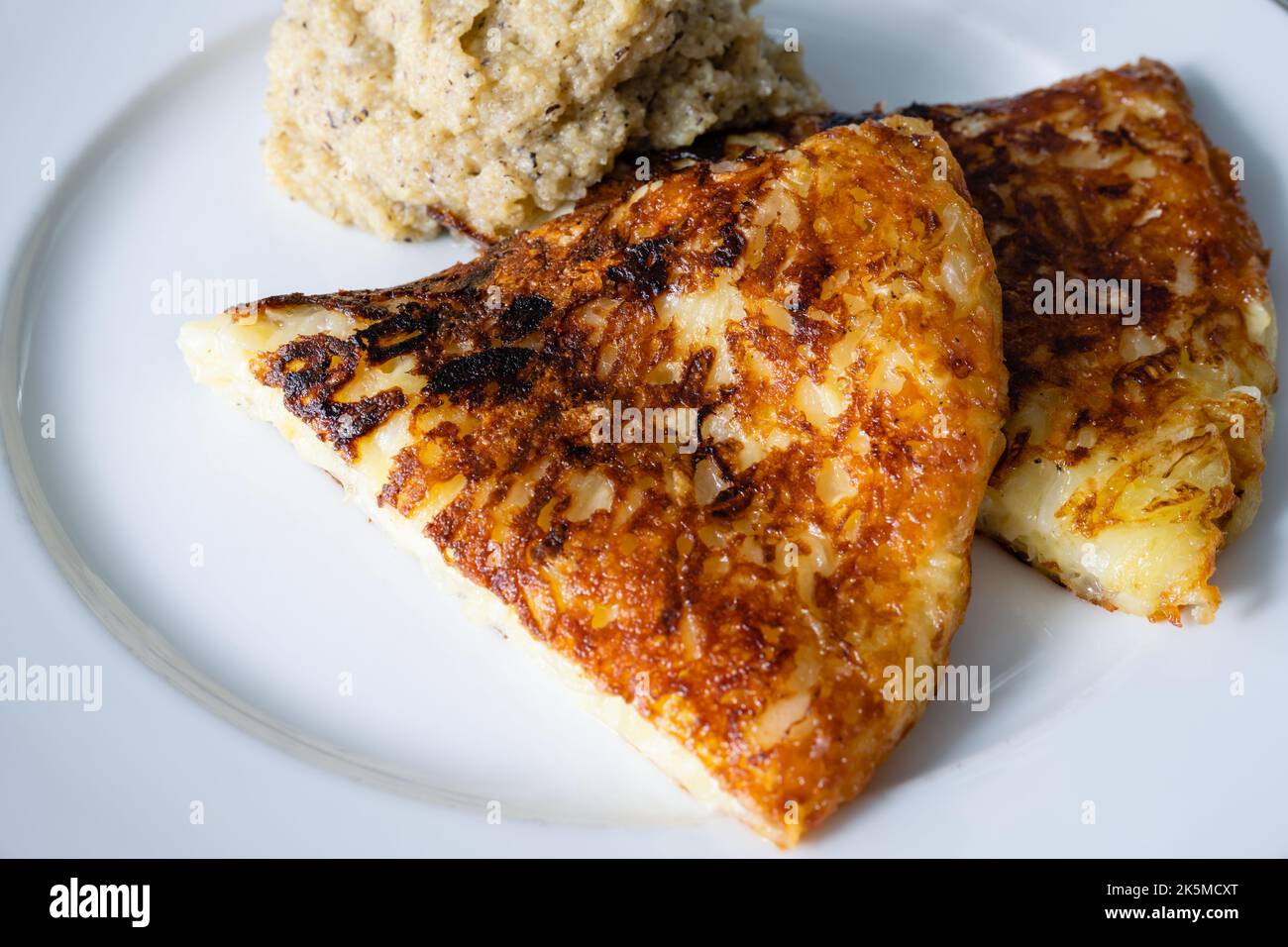 Frico Friulano Italian Montasio Cheese and Potato Rosti with Polenta a ...