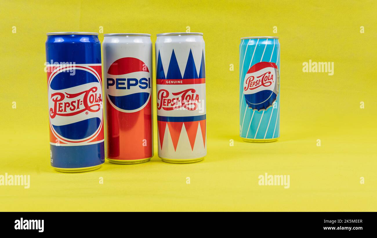 Kuala Lumpur, Malaysia, 9 OCT 2022 - Pepsi drink in cans, special ...