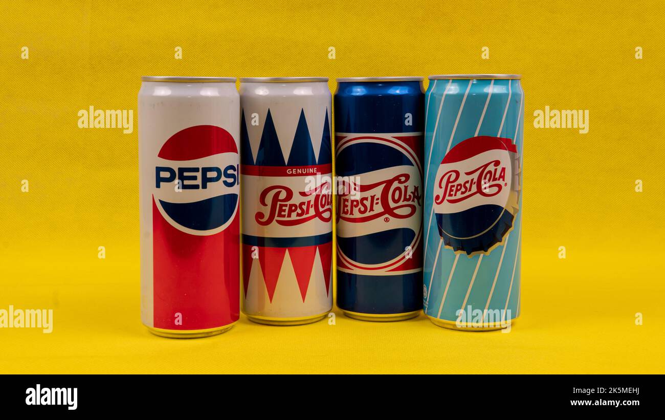 Kuala Lumpur, Malaysia, 9 OCT 2022 - Pepsi drink in cans, special ...