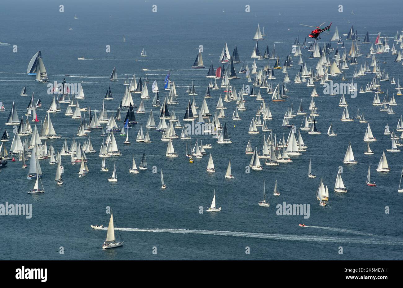 Trieste, Italy. October 9th, 2022. Barcolana number 54. 1614 sailboats ...