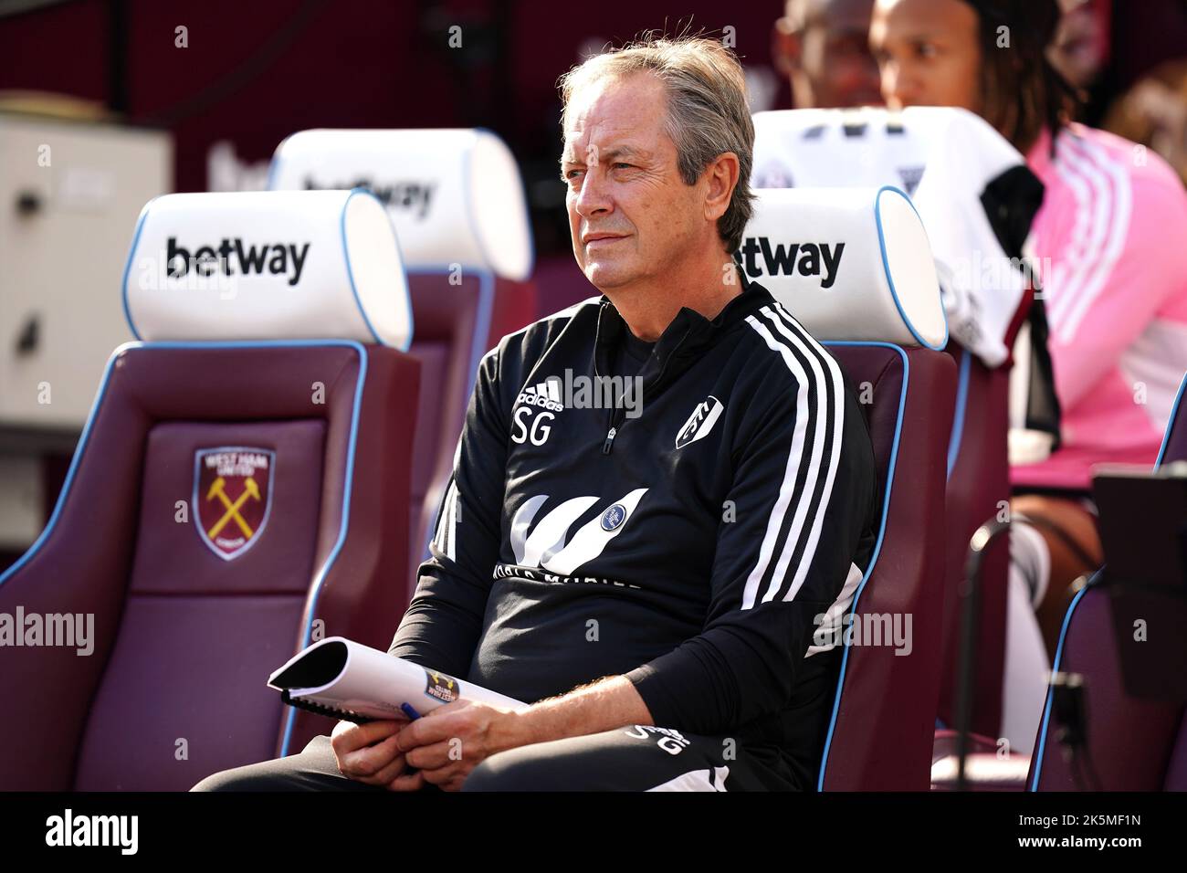 Fulham assistant manager Stuart Gray before the Premier League match at ...