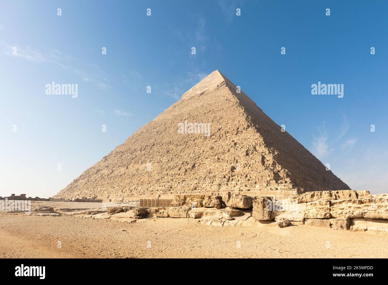 The Giza pyramid from the backside, Egypt Stock Photo - Alamy
