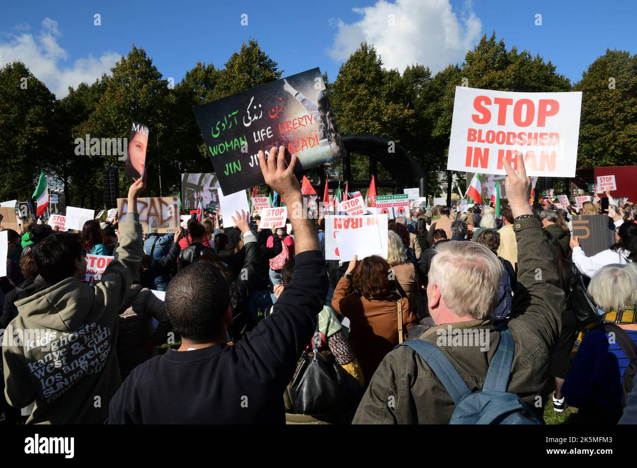 10-08-2022.Over a thousand people protested in The Hague in support of ...