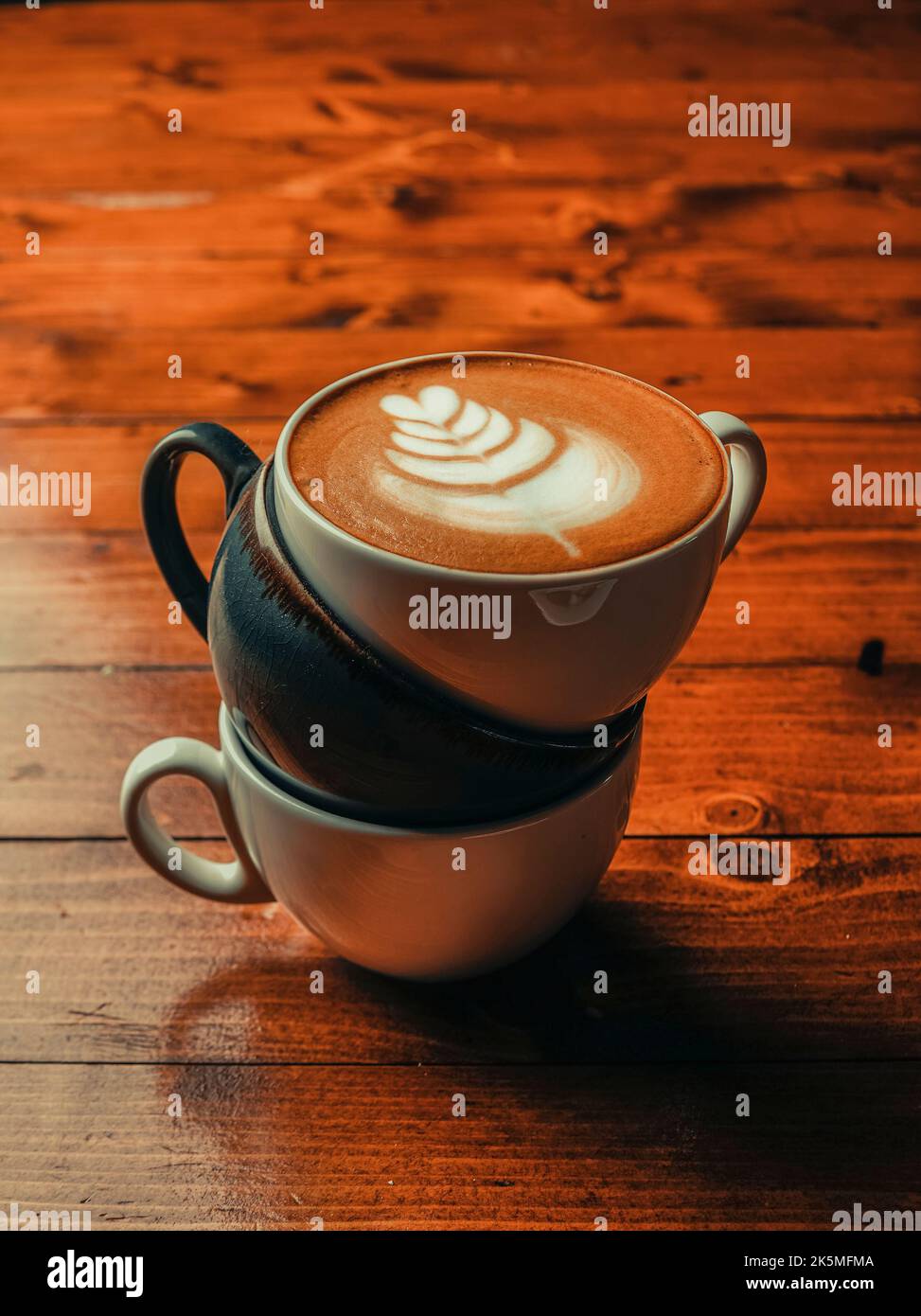 stylish latte setup Stock Photo - Alamy