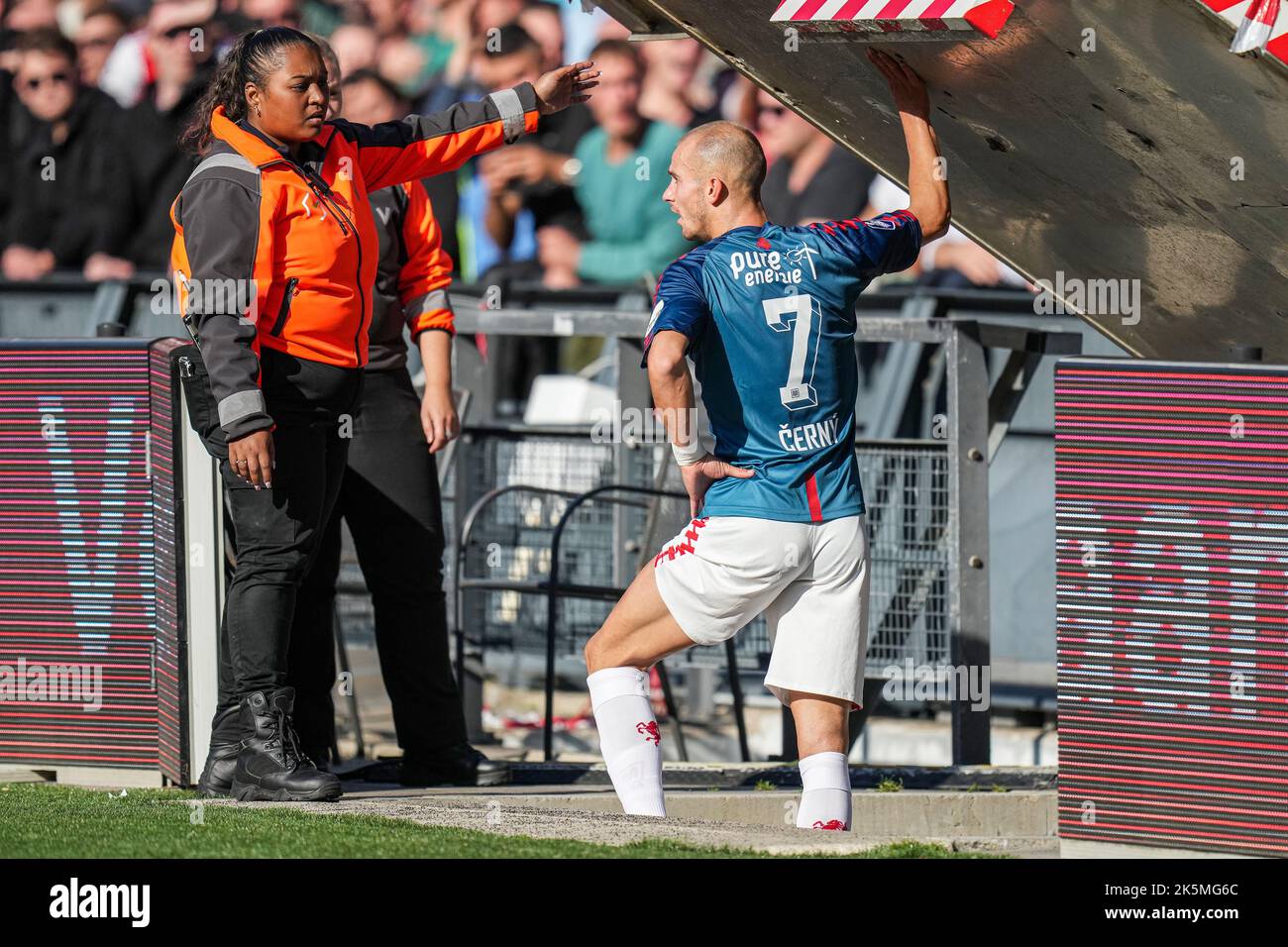 Rotterdam - Vaclav Cerny of FC Twente leaves the pitch after a red card ...